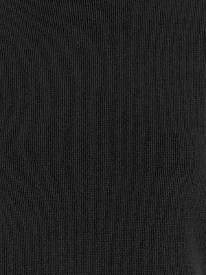 ALLUDE Ribbed Crew Neck Knit Sweater - Black
