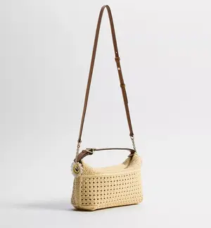 Dior Dioriviera Nomad Pouch In Raffia