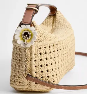 Dior Dioriviera Nomad Pouch In Raffia