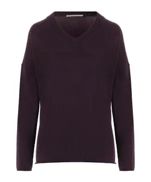 ALLUDE Cashmere V-neck Knitted Sweater