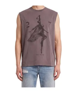REPRESENT 247 Angel Printed Sleeveless Top