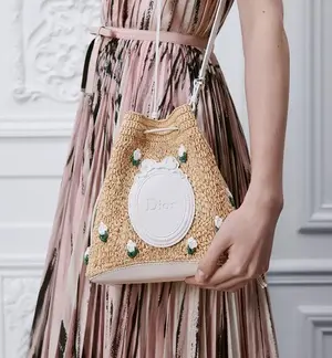 Dior Riviera Blooming Mini Bucket Bag - Nude
