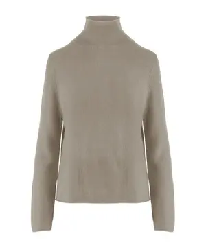 ALLUDE Cashmere Turtleneck Knitted Sweater - Nude