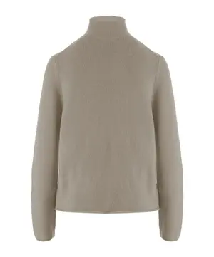 ALLUDE Cashmere Turtleneck Knitted Sweater - Nude