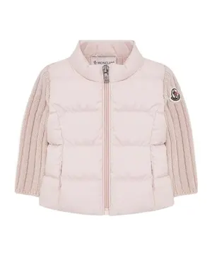 Moncler Padded Wool Cashmere Zip-up Cardigan