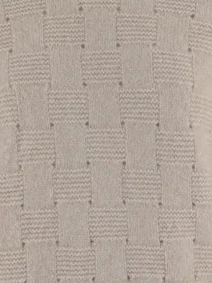 ALLUDE Textured Knit Knitted Sweater - Nude