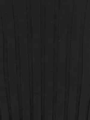 ALLUDE Ribbed Turtleneck Knitted Sweater - Black