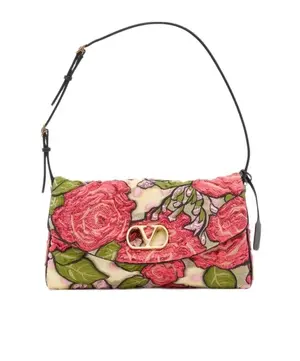 Valentino Garavani Embroidered Shoulder Bag - Red