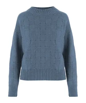 ALLUDE Basketweave Knitted Sweater