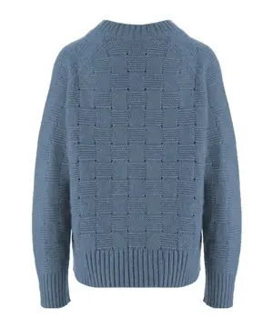 ALLUDE Basketweave Knitted Sweater