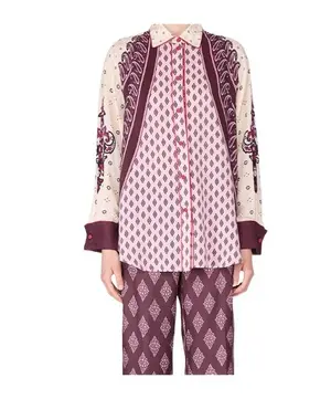 F.R.S FOR RESTLESS SLEEPERS Long Sleeve Patchwork Print Shirt