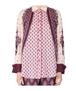 F.R.S FOR RESTLESS SLEEPERS Long Sleeve Patchwork Print Shirt