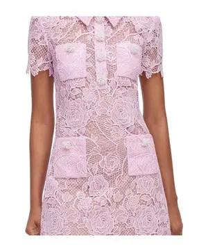 SELF-PORTRAIT Button-front Dress