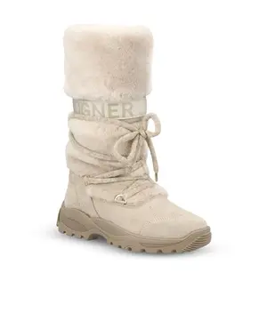 Bogner Logo Trim Faux-fur Boots