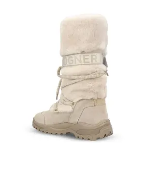 Bogner Logo Trim Faux-fur Boots