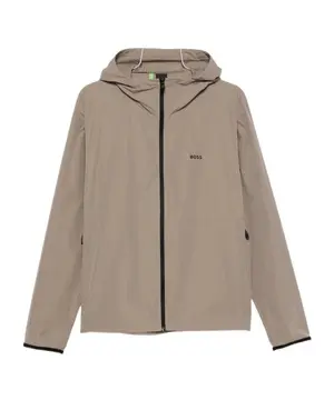 Hugo Boss Hooded Logo-print Zip-up Jacket