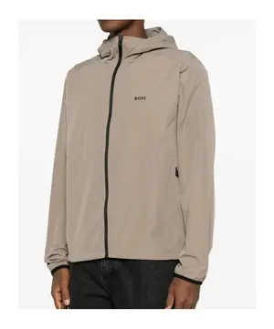 Hugo Boss Hooded Logo-print Zip-up Jacket