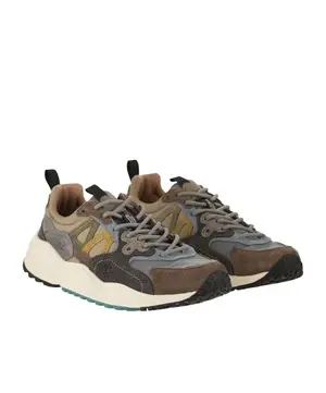 FLOWER MOUNTAIN Solin Sneakers In Suede And Technical Fabric