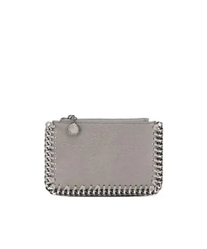Stella McCartney Falabella Zip Cardholder Wallet - Grey