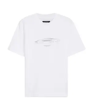 Hugo Boss Boss X Aston Martin Cotton T-shirt With Car Graphic - White