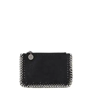 Stella McCartney Falabella Zip Cardholder Wallet - Black