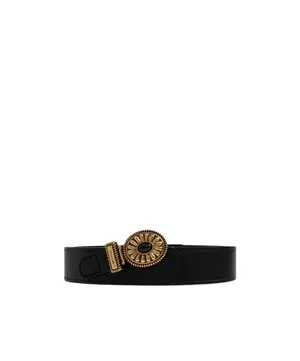 Etro Wide Waist Belt With Embellished Buckle
