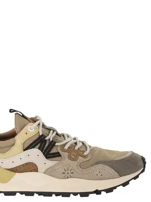 FLOWER MOUNTAIN Yamano 3 Sneakers In Suede And Technical Fabric - Nude