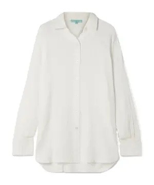 Melissa Odabash Leona Crinkled-cotton Shirt - No
