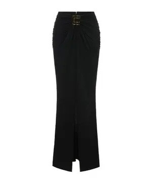 Elisabetta Franchi Ruched Logo-plaque Skirt