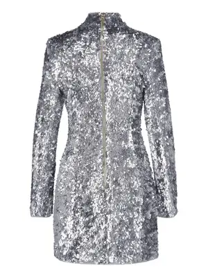 Balmain Sequin Mini Dress - Gray