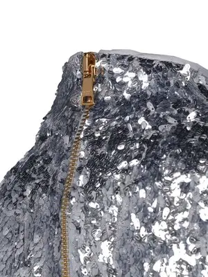 Balmain Sequin Mini Dress - Gray