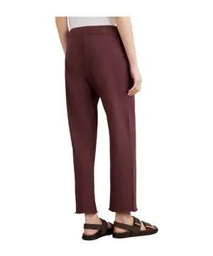 JAMES PERSE Cropped Cotton-terry Wide-leg Track Pants