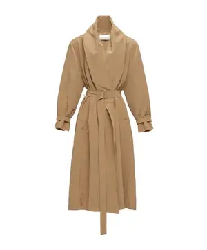 Magda Butrym Belted Shawl-collar Trench Coat - Beige