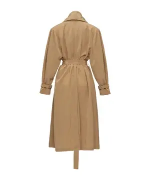 Magda Butrym Belted Shawl-collar Trench Coat