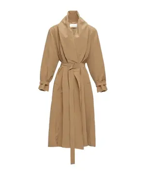 Magda Butrym Belted Hooded Coat - Beige
