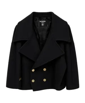 Balmain Lapel Long-sleeved Suit Jacket - Black
