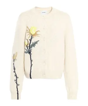 BARRIE Barrie Thistle-Motif Cashmere Cardigan No