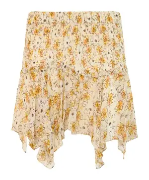 Isabel Marant Étoile Smocked Floral Mini Skirt