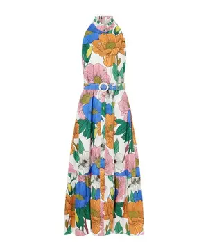 Borgo De Nor Printed Cotton-poplin Maxi Dress