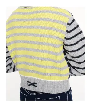 BARRIE Striped Chunky-knit Cardigan