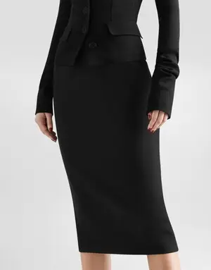 Dolce & Gabbana Stretch Wool Pencil Skirt