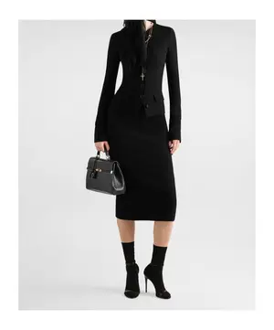 Dolce & Gabbana Stretch Wool Pencil Skirt