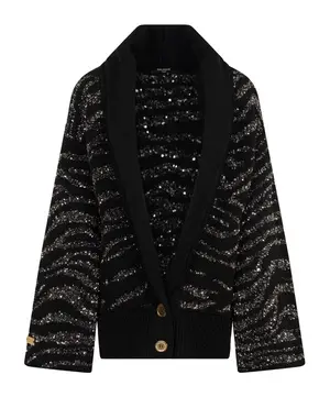 Balmain Embellished Long-sleeved Cardigan