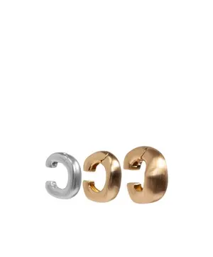 Cult Gaia Three-piece Set Of Open-style Earrings - Yellow