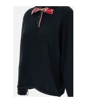 BARRIE Contrast-collar Cashmere Sweater