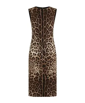 Dolce & Gabbana Leo-print Charmeuse Dress