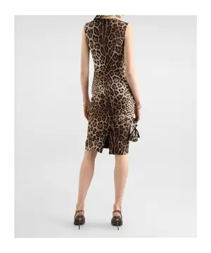 Dolce & Gabbana Leo-print Charmeuse Dress
