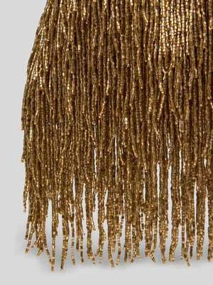 Etro Small Suede Kalispera Bag With Bead Fringes - Gold