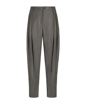Dolce & Gabbana Pinstripe Virgin Wool Trousers - Multi-color