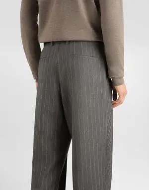 Dolce & Gabbana Pinstripe Virgin Wool Trousers - Multi-color